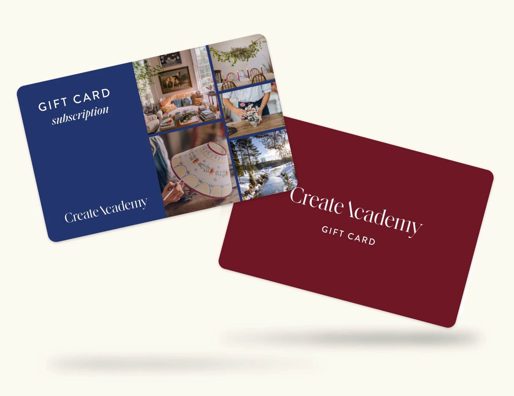 Gift voucher promotional image showcasing creative products